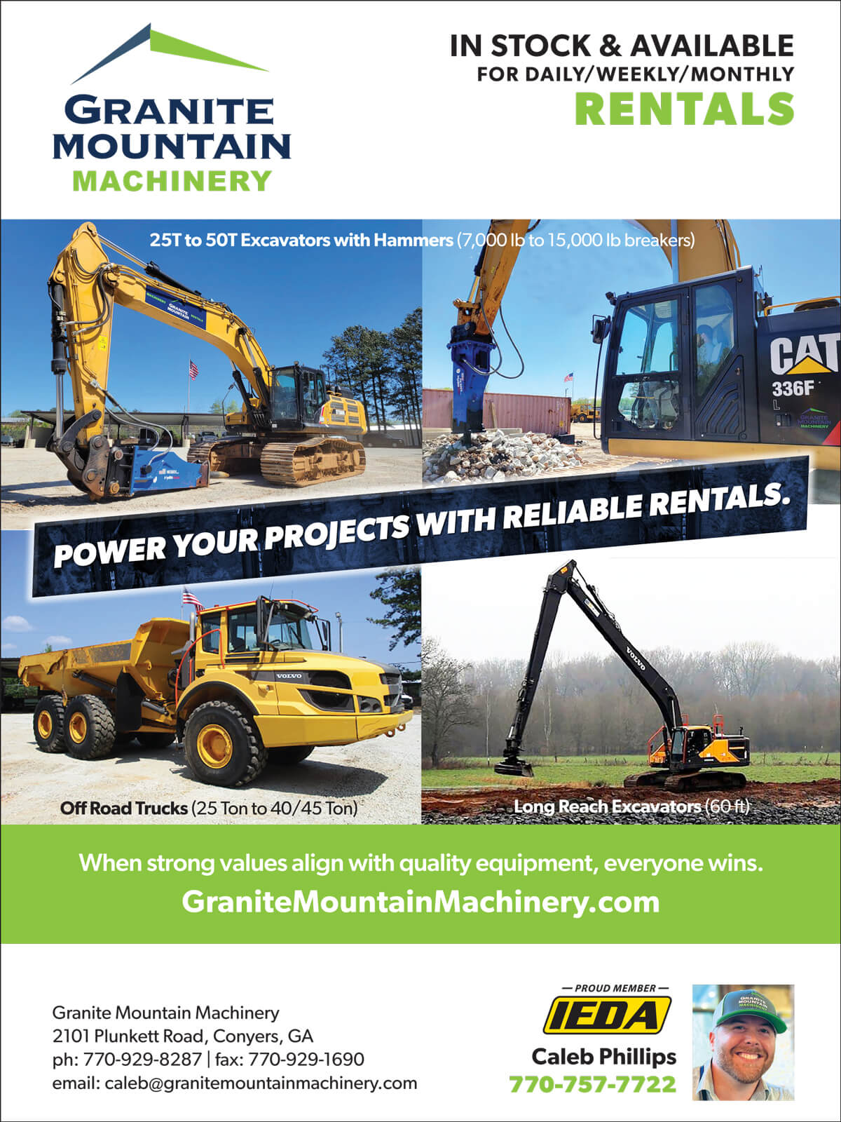 Rentals | Granite Mountain Machinery | Conyers, GA